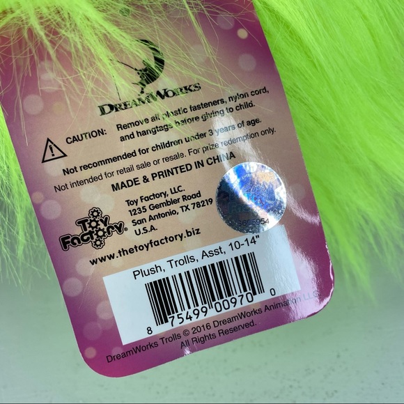 Dreamworks | Toys | Nwt Dreamworks Trolls Fuzzbert Green Hairy ...